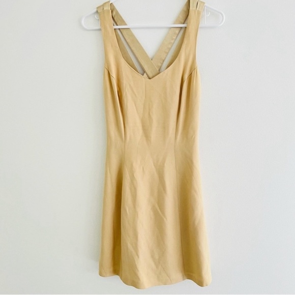 Vintage | Dresses | Vintage 9s Cdc Gold Mini Dress 6p | Poshmark